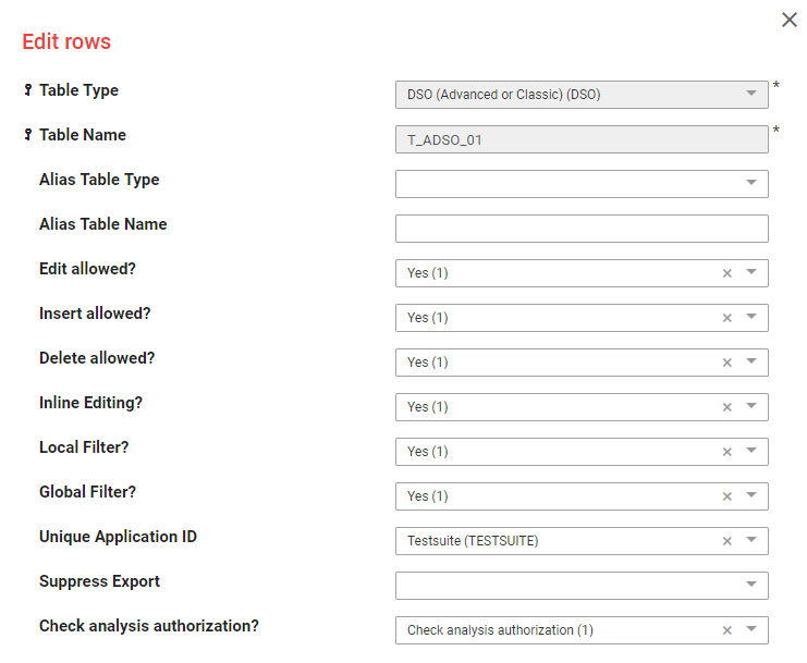 How to configure tables in NextTables