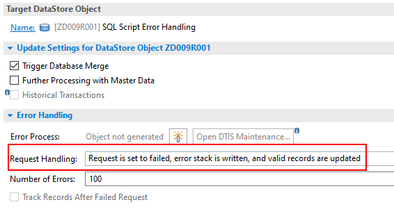How to fill the DTP Error Stack with SQLScript in SAP BW