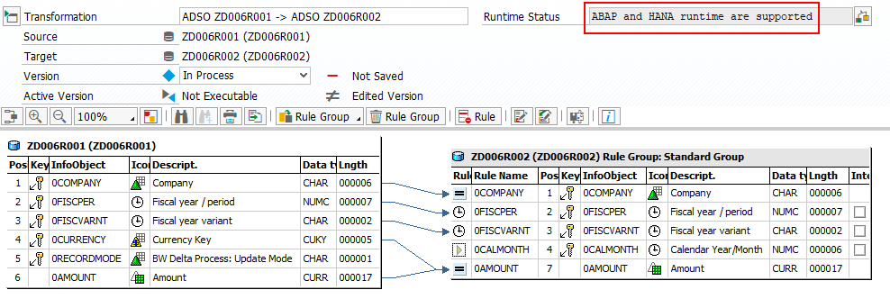 How to create SAP BW Transformations with SQL Script