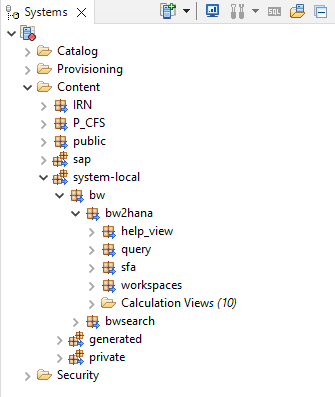 External HANA Views - Where are the external HANA views stored?
