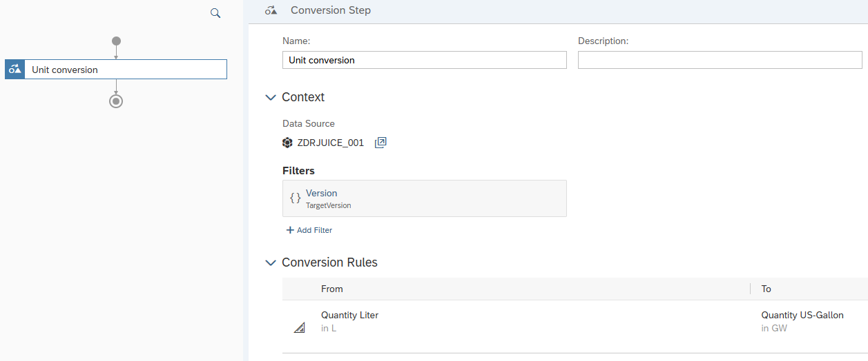 SAP Analytics Cloud Unit Conversion