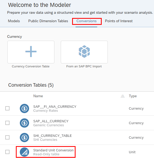 SAP Analytics Cloud Unit Conversion