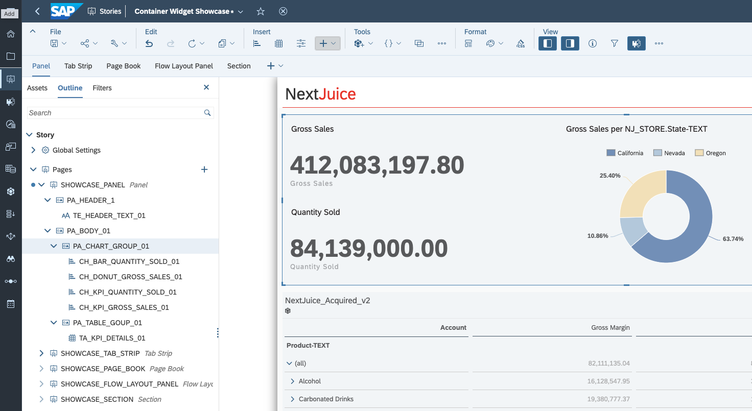 SAP Analytics Cloud - Using SAC container objects correctly