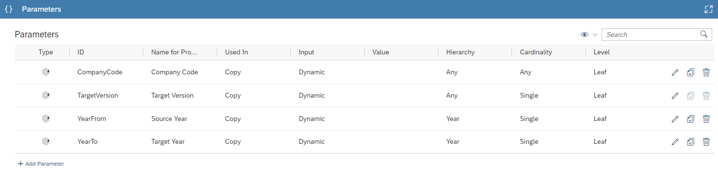 SAP Analytics Cloud planning functions: Fill values of a data action