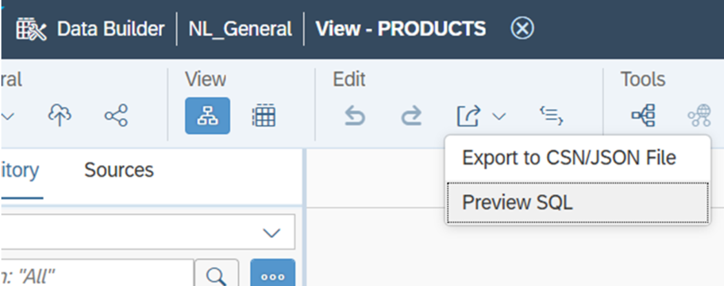 SAP Datasphere JSON Hack: Transform Graphical to SQL View