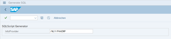 Generation of SQLScript for SAP AMDP transformations with ABAP