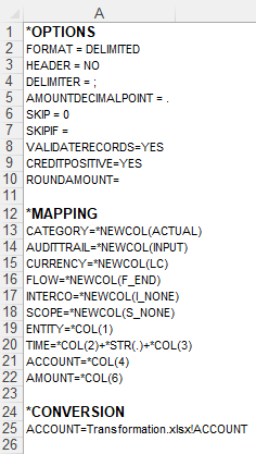 Flatfile upload with SAP BPC EPM Add-In und possible alternatives