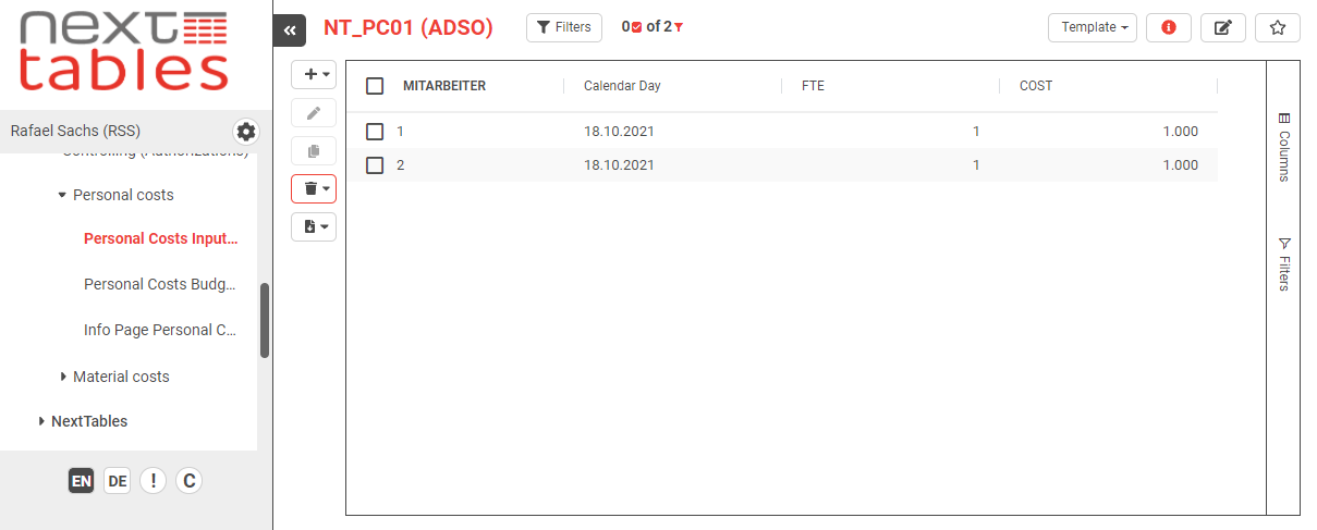 NextTables Version 9